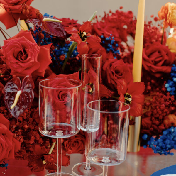 Vintage Dusty Blue Goblets – Echo Event Rentals