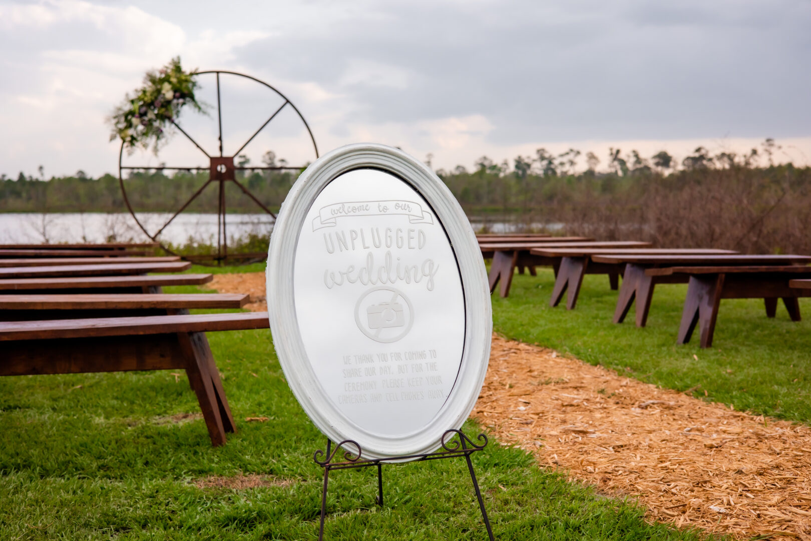 Unplugged Ceremony Signage - Echo Event Rentals